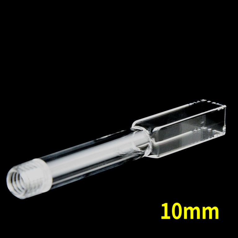 QC3401, 10mm 4.5mL Quartz Fluorometer Cuvette with Long Quartz Tube ...