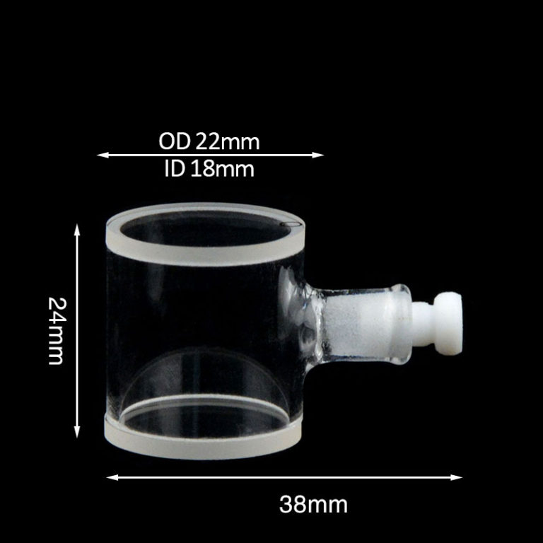 QF17, 20mm Standard Cylindrical Polarimeter Cell with PTFE Stopper, 5 ...