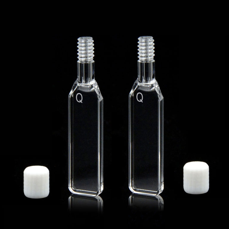 QM34, 1mm Screw Threaded Cuvette with PTFE Cap and Liner, Quartz 350uL ...