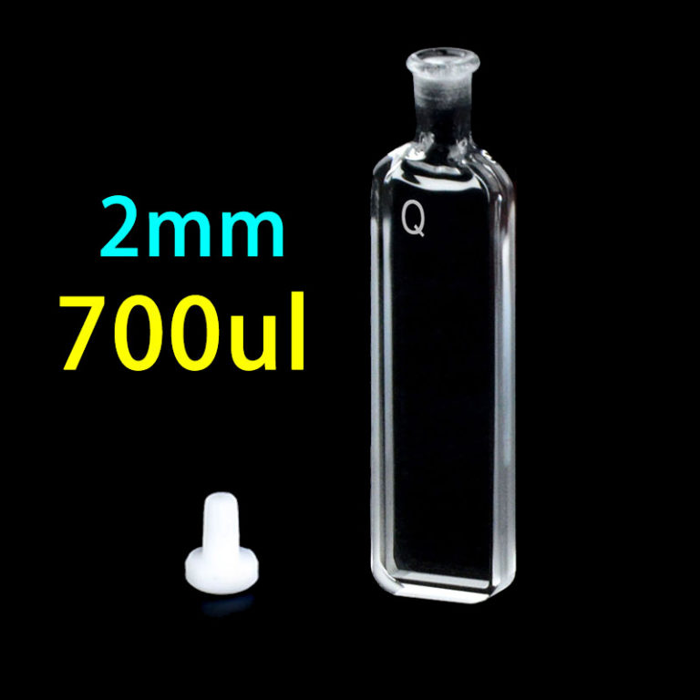 QM36, 2mm Spectrometer Cuvette with PTFE Stopper, 700uL – CotsLab