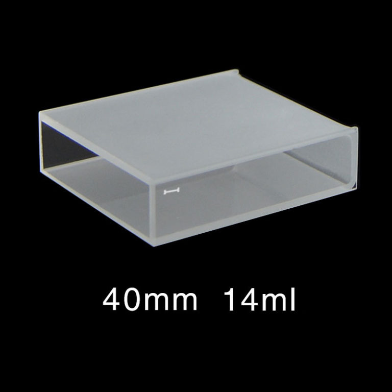 QS36, 40mm 14mL NIR Long Path Quartz Cuvette with PTFE Cover – CotsLab