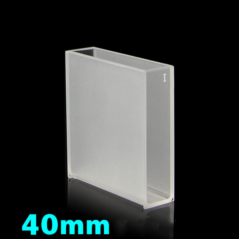 QS36, 40mm 14mL NIR Long Path Quartz Cuvette with PTFE Cover – CotsLab