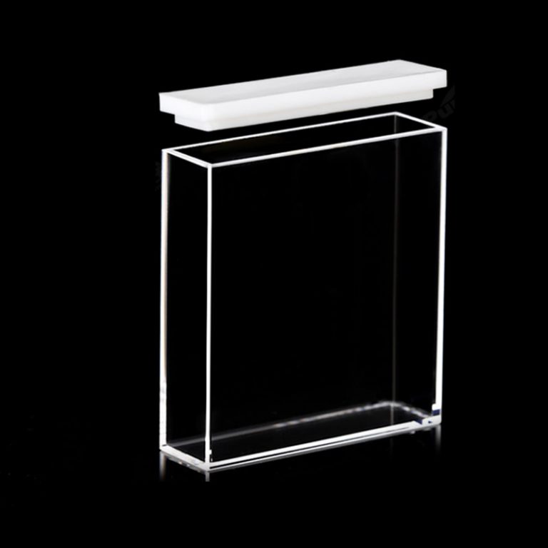 QN61, 40 / 10 mm Quartz Fluorescence Cuvette with 4 Clear Windows, 14 ...